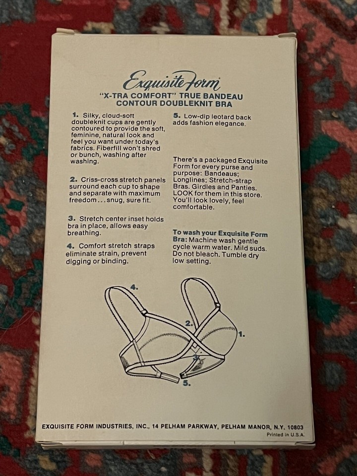 Vintage 1960s Exquisite Form Contoured Bra Doubleknit White P3709 32C ...