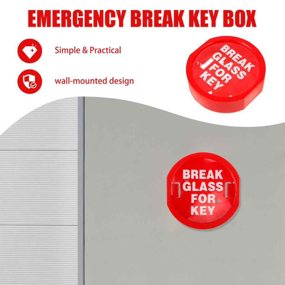 Emergency Door Lock Box Emergeny Key Break Glass Alarm Escape | eBay