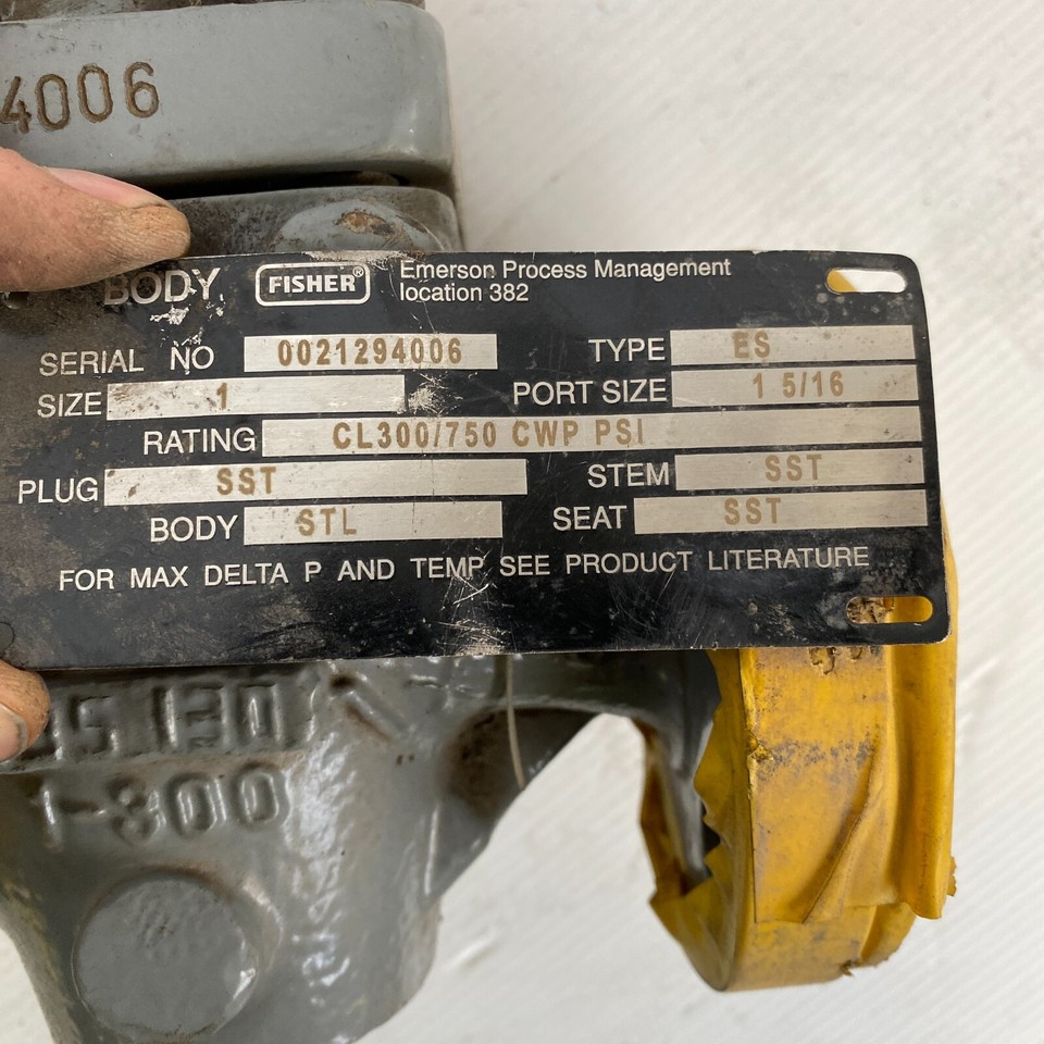 Fisher 1" inch DN25 25mm CL300 flanged control Globe valve Type ES STL ...
