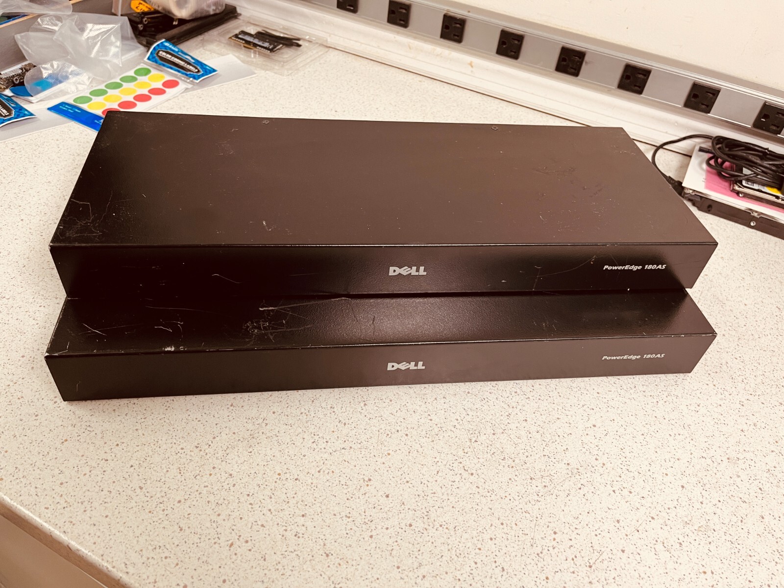 Lot of 2 Dell PowerEdge 180AS CMN1012 - 8 Port Console Switch working ...