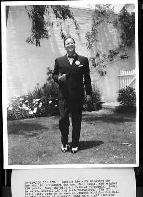 Jack Oakie RKO Pictures Movie Studio Photograph Post Weight Loss 1938 ...