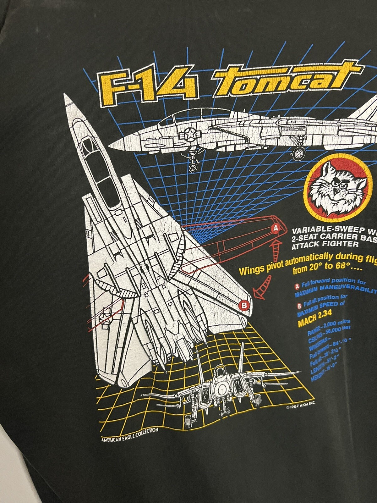 Vintage 1987 F-14 Tomcat Top Gun Anytime Baby America… - Gem