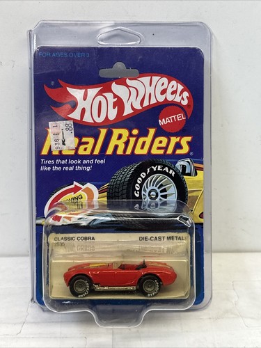 Hot Wheels Real Riders Classic Shelby Cobra Diecast Car 1982 Red New On ...