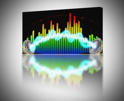 4 Sizes - Colorful Abstract Music Speakers Subwoofer CANVAS PRINT Wall ...
