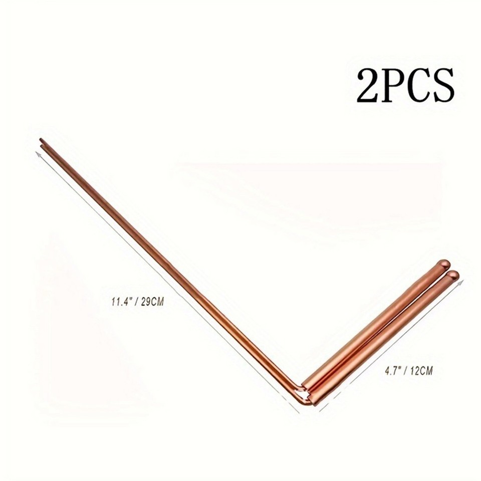 2X(Dowsing Rods - 99.9% Pure Copper 2PCS Divining Rods - for Ghost ...