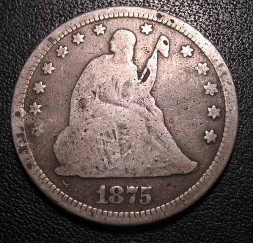 OLD US COINS SILVER 1875 LIBERTY SEATED QUARTER 25 CENTS | eBay