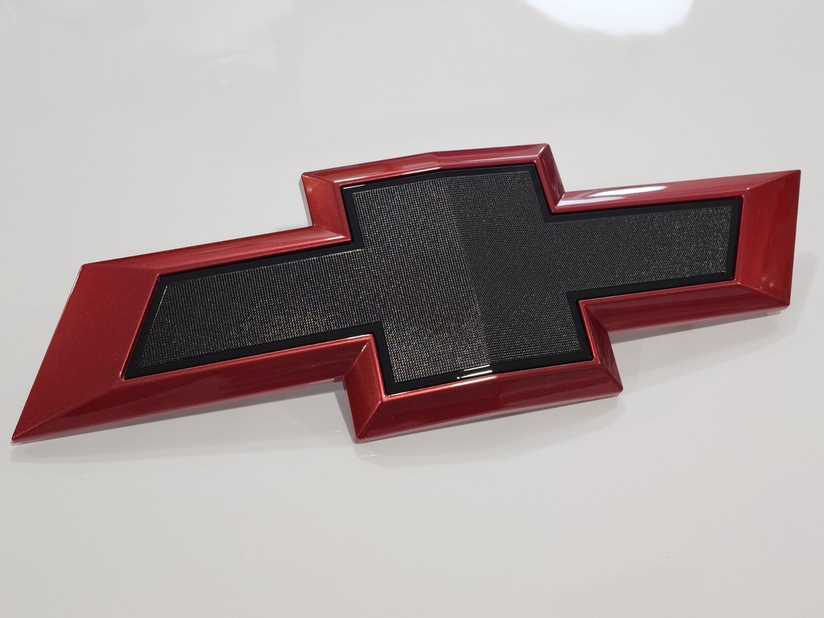 Red And Black Chevy Grille Emblem
