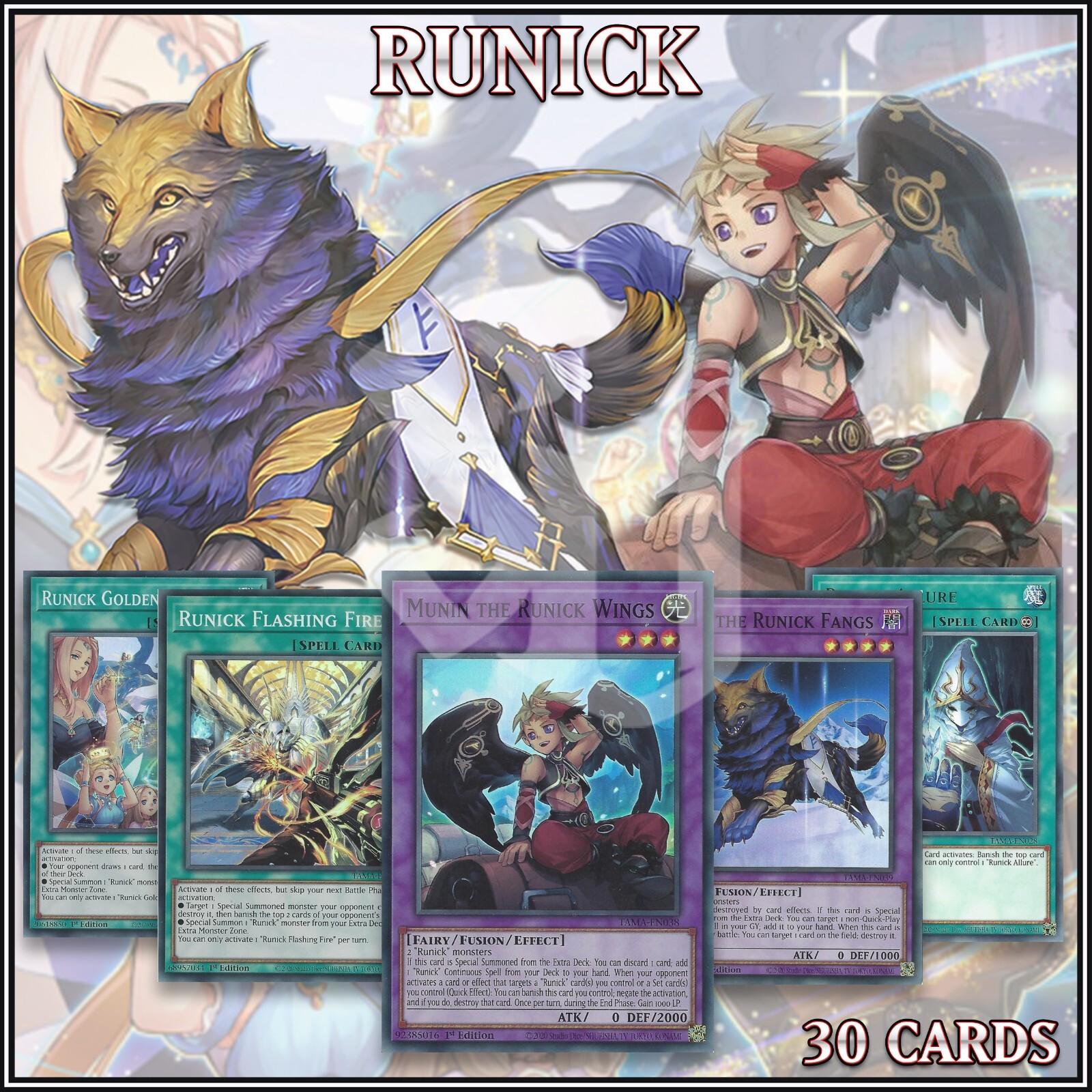 RUNICK DECK 30 | Destruction Flashing Freezing Geri Munin Droplet TAMA ...