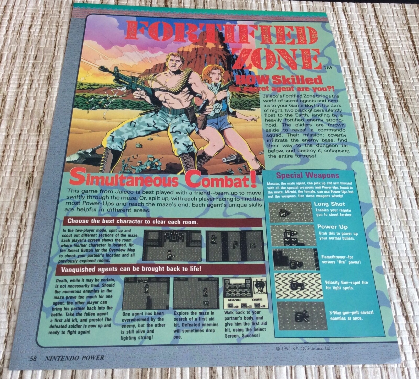 Fortified Zone Nintendo Gameboy Print Ad Poster 8.5x11 Art (Frame Not ...