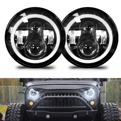 Fits Classic Austin Mini Domed P700 7" LED Headlight Head Lamp Tripod ...