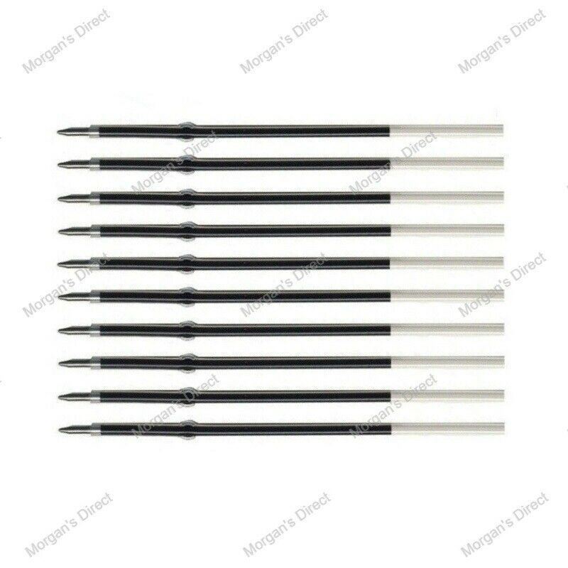 10 Reception Pen Ball Point Refills Black Ink Length 107mm by SMCO for ...