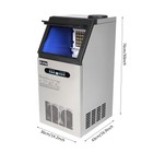 110lb Built-in Commercial Ice Maker Stainless Steel Bar Restaurant Cube ...