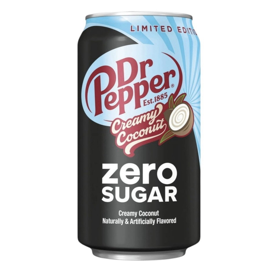 Dr Pepper Creamy Coconut Zero Sugar LIMITED EDITION 12 Pack - SAME DAY ...
