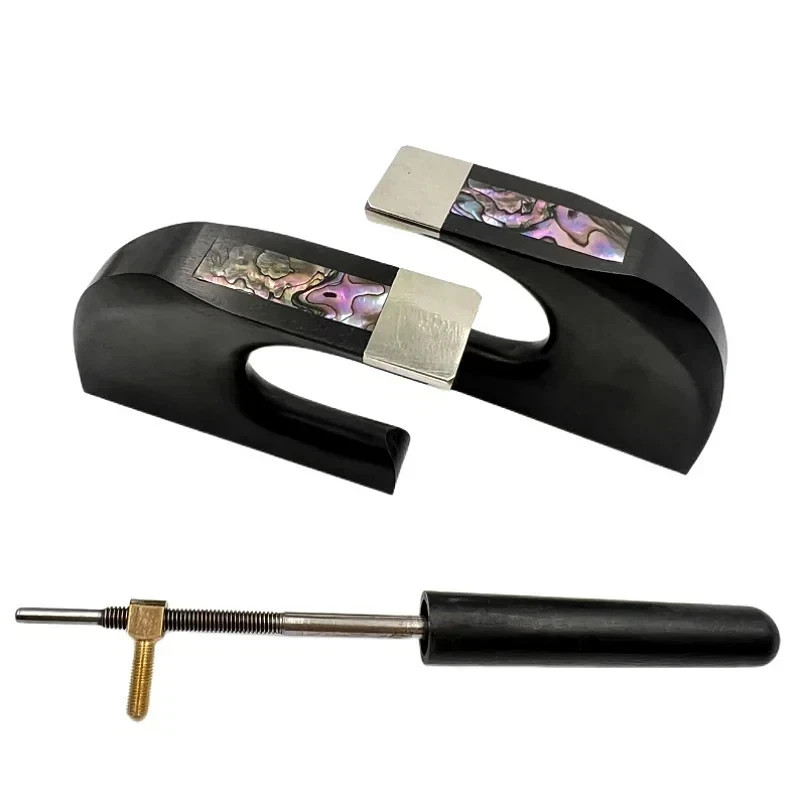 3/4 Double Bass Bow Ebony Frog German Style Upright Bass Abolone Frog ...