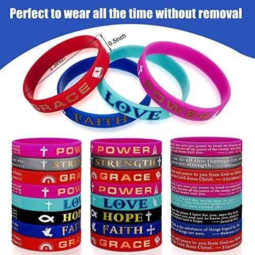 Inspirational Bible Verses Religious Christian Silicone Rubber ...