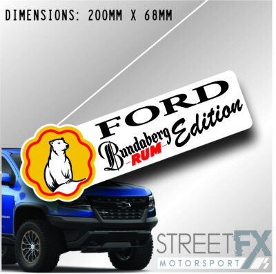 Ford Bundaberg Rum Sticker Decal 4x4 4WD Camping Caravan Trade Truck ...