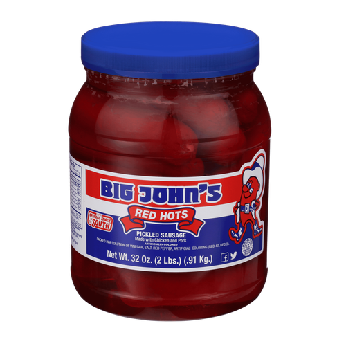 Ready To Eat Red Hots Pickled Sausage 32-oz Plastic Jar Chicken and ...