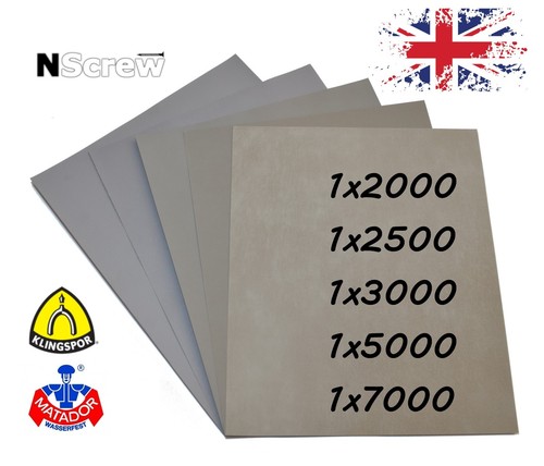SANDPAPER 5 SHEETS P2000 P2500 P3000 P5000 P7000 GRIT WET AND DRY ...