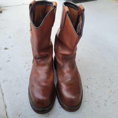 Red Wing 3505 Pecos Steel Toe Leather Boots Mens Size 10 EE Made in USA ...