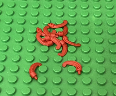 Lego 10 Pieces Red Small Plume Feather / Castle Forestmen Headgear Hat ...