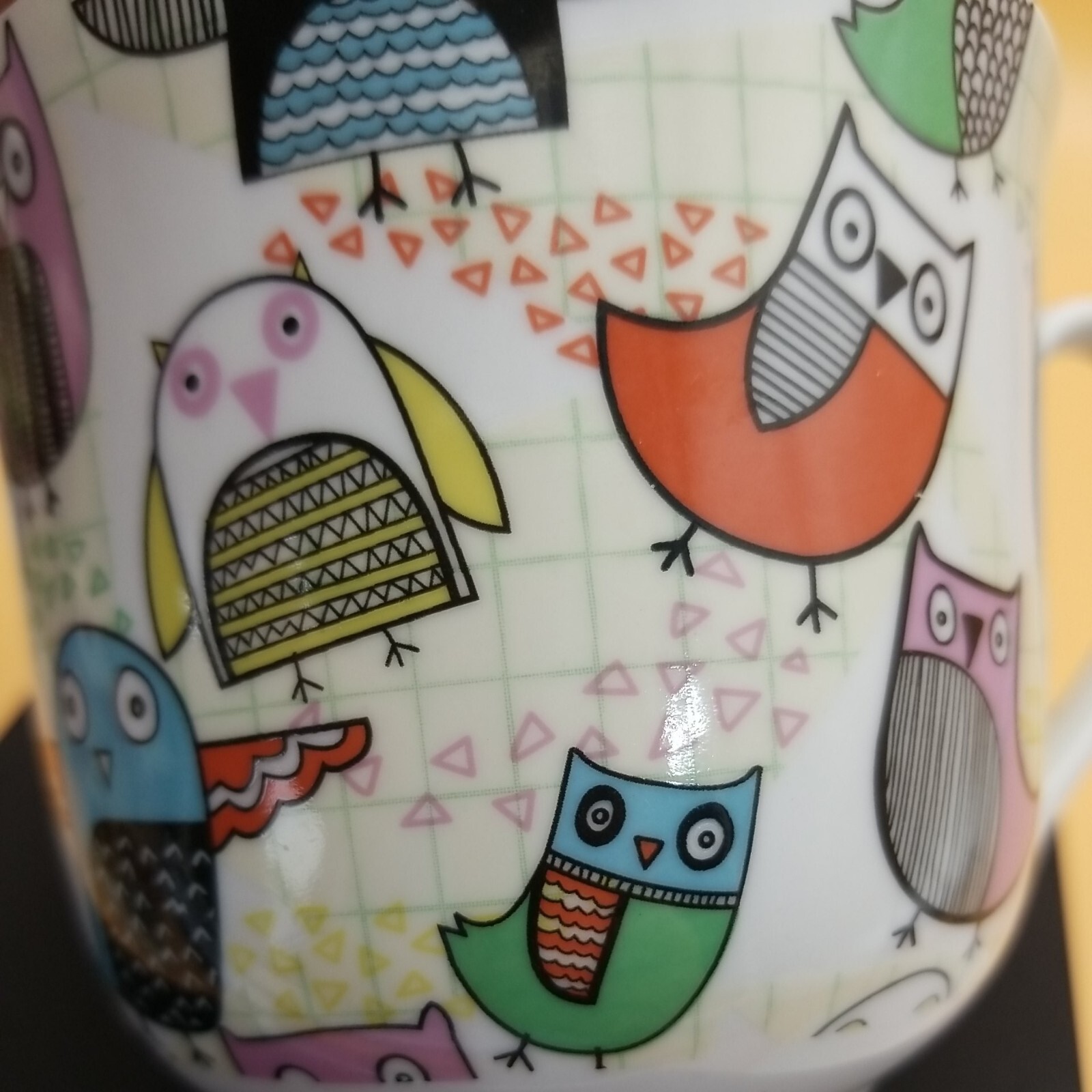 CREATIVE TOPS LTD. 14 fl.oz. Coffee Mug / Tea Mug pattern OWLS Modern ...