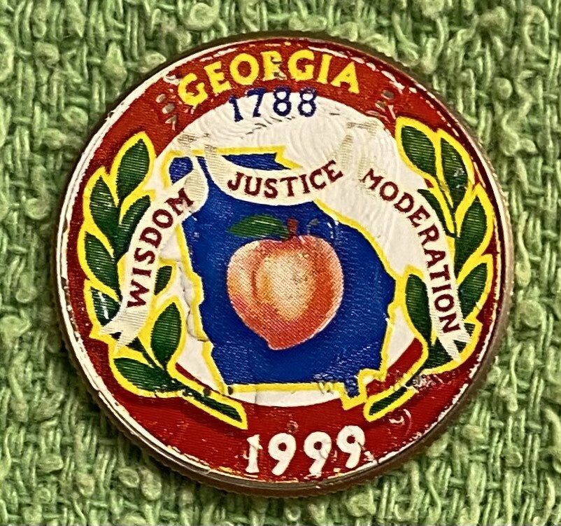 Georgia State Fruit Coloring Page Georgia State Coloring Book 8.5 X 11