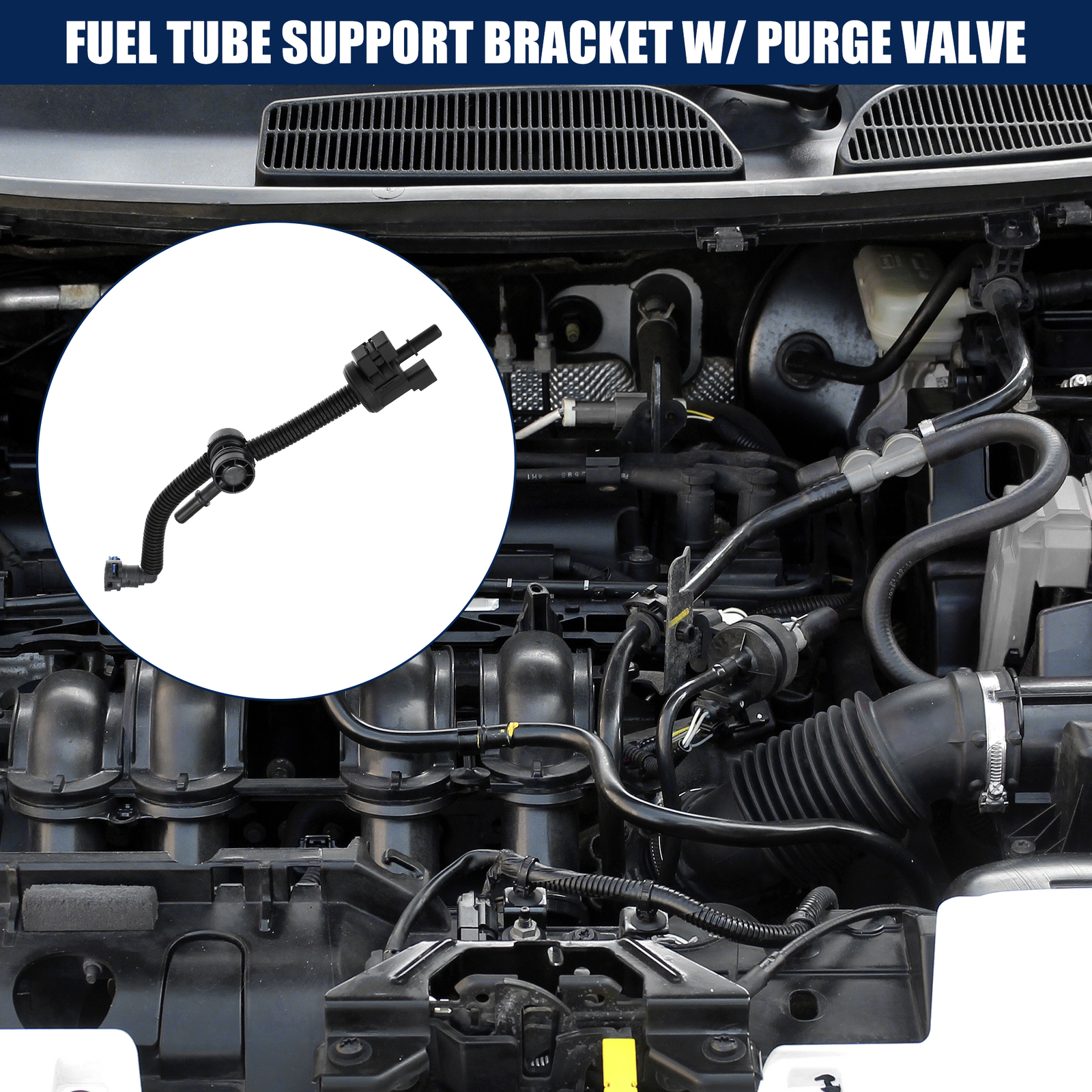 1pcs Fuel Tube Support Bracket Valve for Ford F-150 GL3Z-9B325-B Black ...