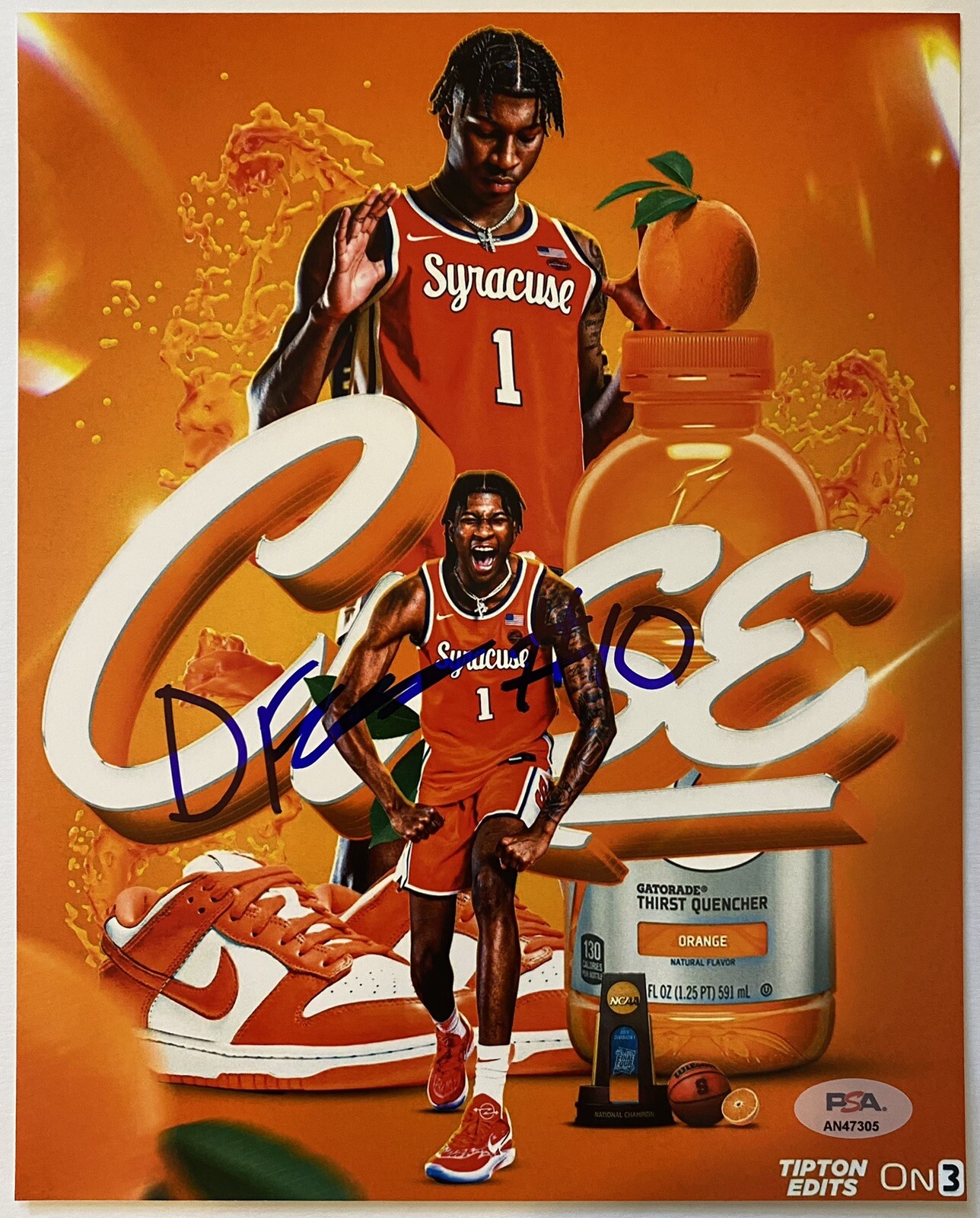 Donovan Donnie Freeman Autographed/Signed Syracuse Orange 8x10 Photo ...