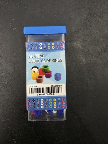 Plasdent 202CD-A Silicone Instrument Color Code Rings Standard Assorted ...
