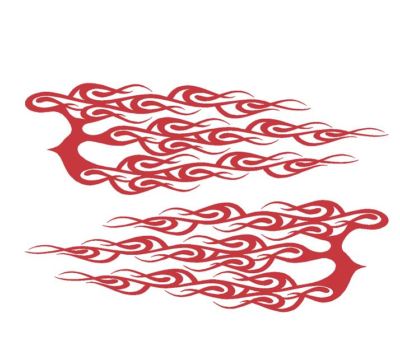 SIDE FLAMES DECALS #EXF08 VINYL GRAPHIC CAR TRUCK SUV SEMI FIRE VAN ...