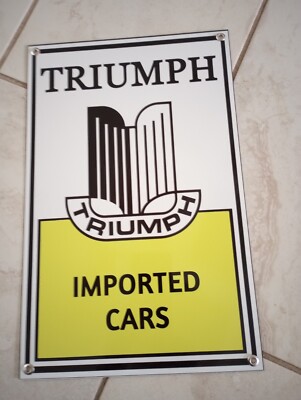 Triumph Imported Cars sign ... Spitfire TR3 TR6 TR7 British Leyland | eBay