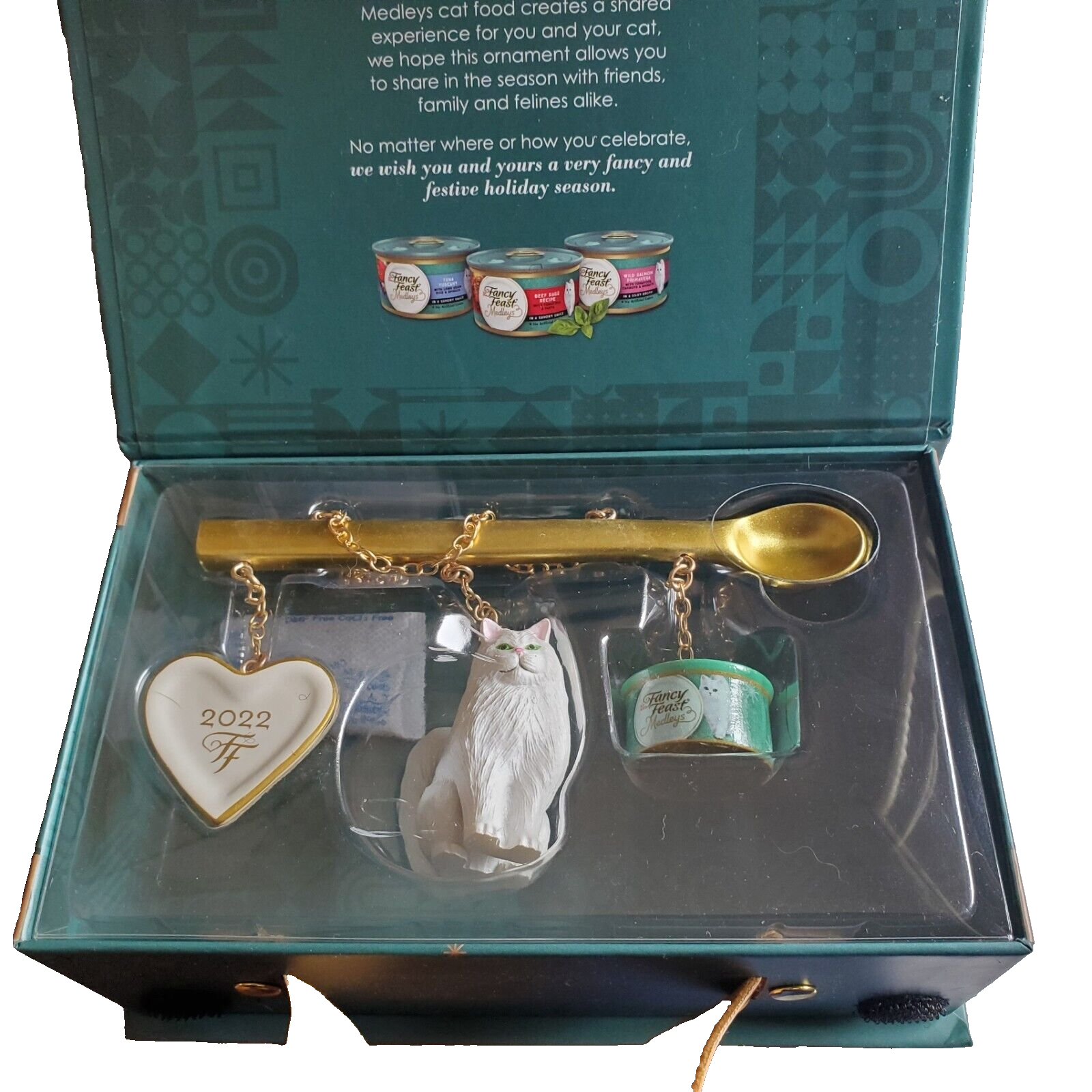 2022 Purina Fancy Feast White CAT Christmas Hanging Ornament NEW | eBay