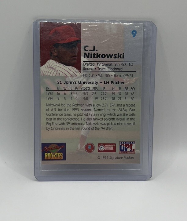 1994 Signature Rookies Draft Picks Auto /7750 CJ Nitkowski #9 Auto | eBay