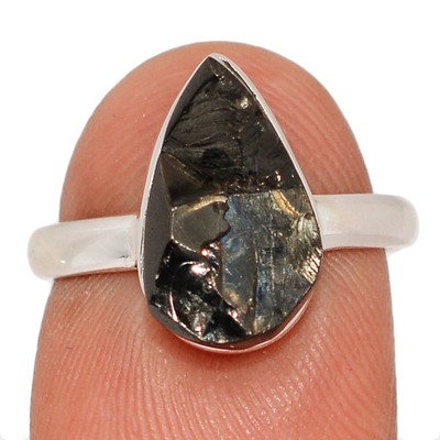 Natural Elite Shungite - Russia 925 Sterling Silver Ring Jewelry s.6.5 ...