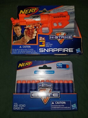 Hasbro Nerf N-Strike SnapFire Blaster Toy Dart Gun & 12x Elite Refill ...