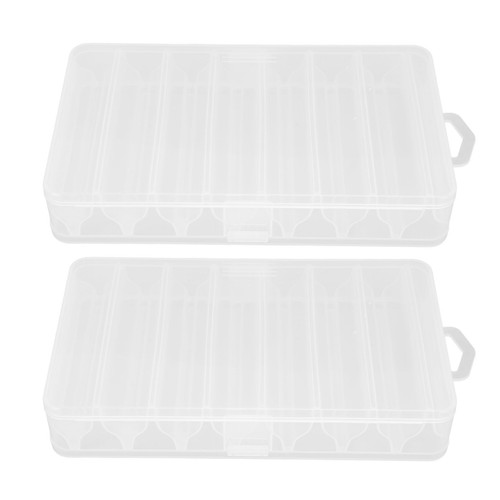 2PCS Fishing Lure Tackle Box Plastic Clear Visible Fishing Lure Bait ...