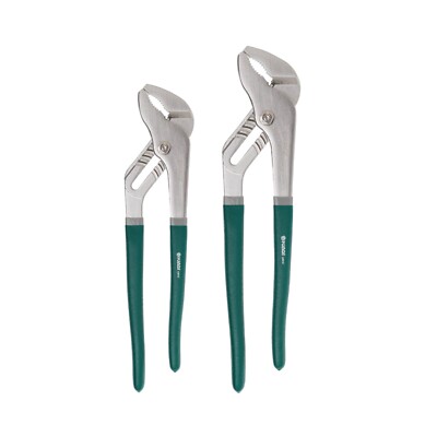 2PC WATER PUMP PLIER SET GRIPS PLUMBERS WRENCH TOOL ADJUSTABLE HEAVY ...