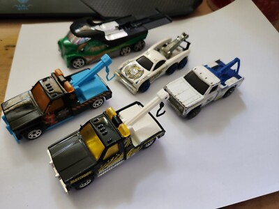 Hot wheels/ matchbox loose TOW TRUCKS (BOX #12) flatbed wrecker car ...