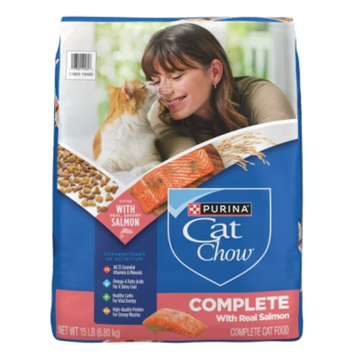 Purina Cat Chow Complete Fish, Seafood and Salmon Flavor Dry Cat Food ...