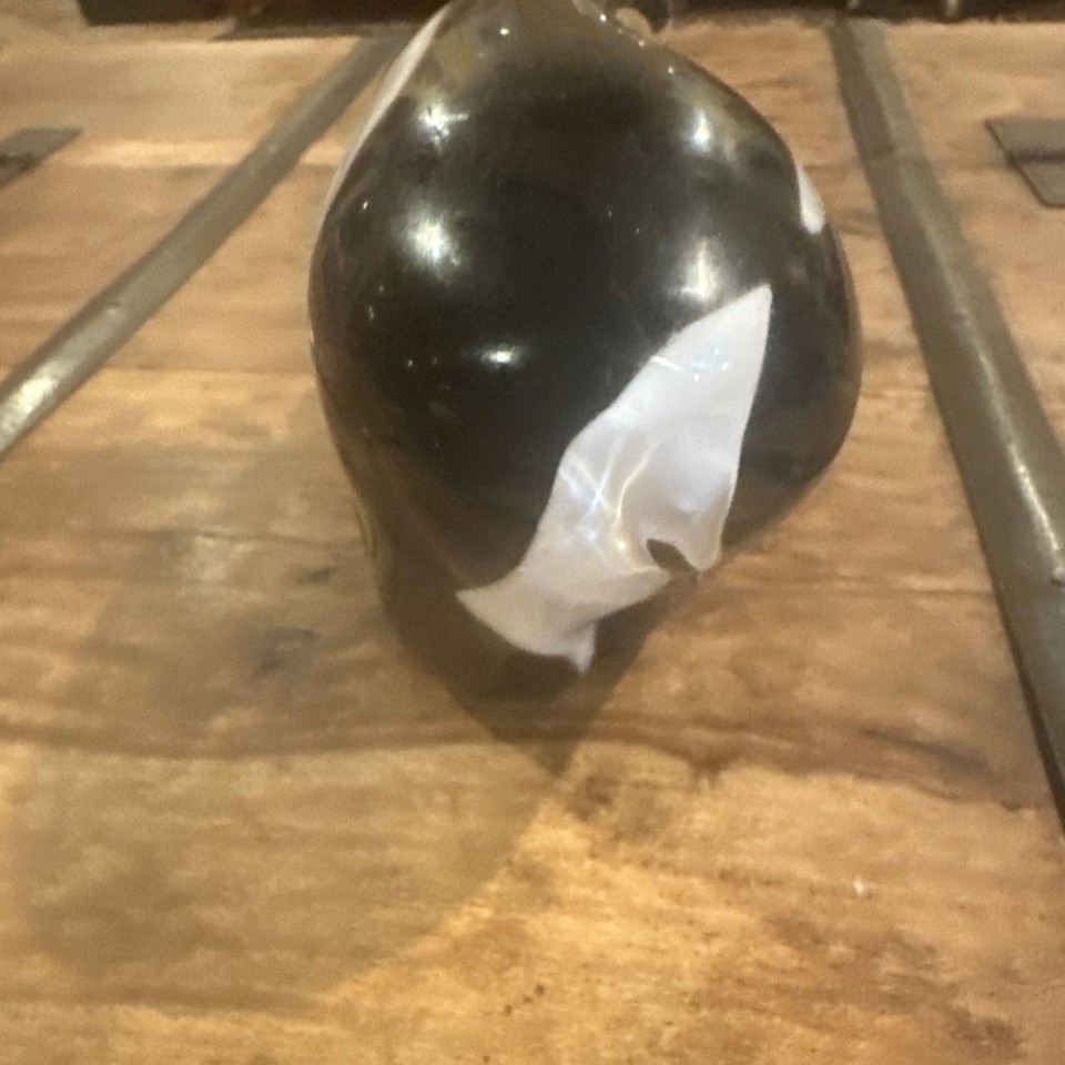 Fifth Avenue Crystal Art Glass Holstein Cow White Black Figurine ...