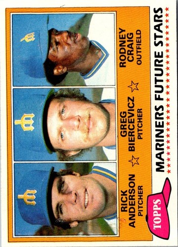 1981 Topps Mariners Future Stars - Rick Anderson/Greg Biercevicz/Rodney ...