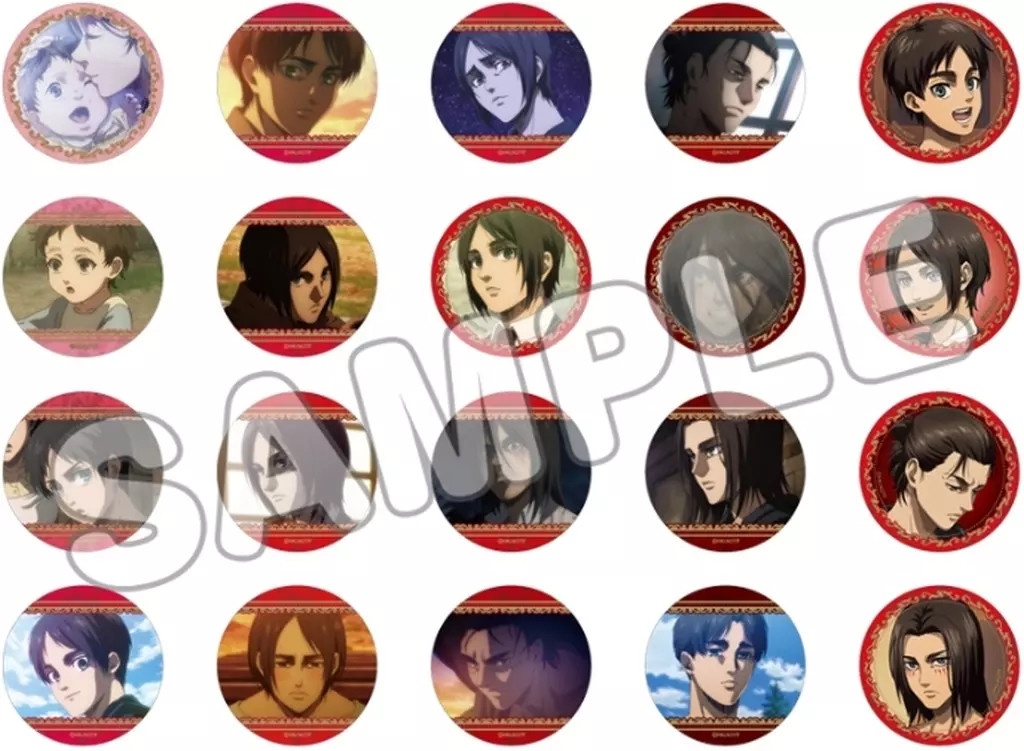 Attack on Titan Badge Set 20pcs Eren Yeager Can Pins Final Season ...