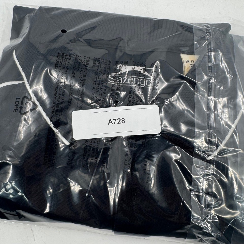 Slazenger Black Polo Shirt XL UPS Logo Embroidered Golf Athletic Sport ...