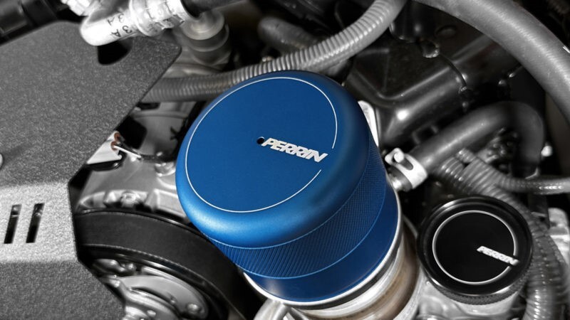Perrin Blue Aluminum Oil Filter Cover for 2015-2024 Subaru WRX BRZ FR-S ...