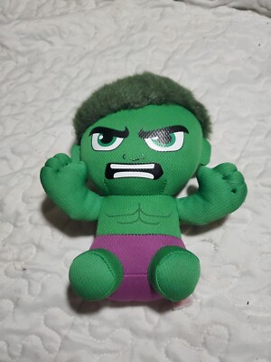 Marvel Avengers Hulk Plush Doll TY Soft Bean Stuffed Green Toy 6” Tall ...