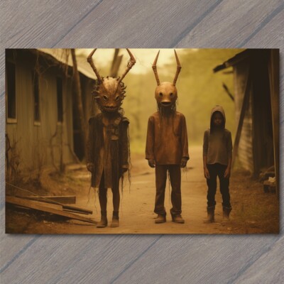 FLATCARD Weird Creepy Vibe Cult Strange Unusual Scary Family Life Town ...