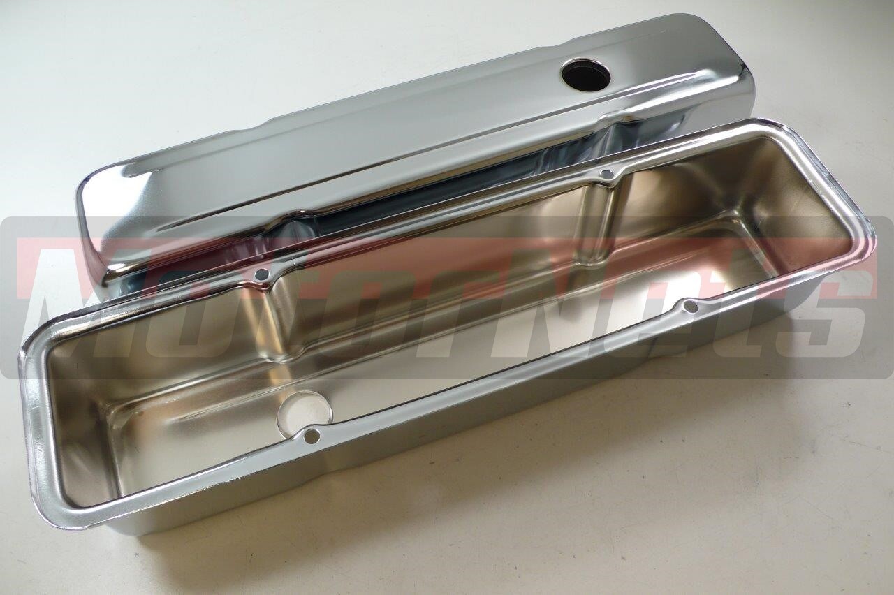 Chevy Small Block SBC Chrome Steel Tall Valve Cover 283 305 327 400 No ...