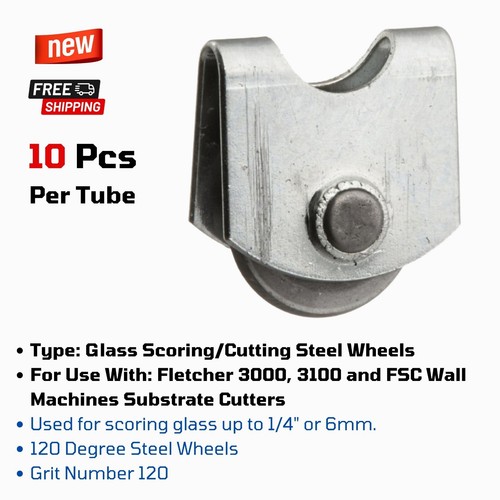 10 Glass Scoring/Cutting Steel Wheels for Fletcher 3000, 3100 & FSC ...