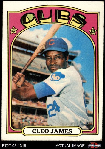 1972 Topps #117 Cleo James Yellow Cubs COMMON VARIATION 3.5 - VG+ | eBay
