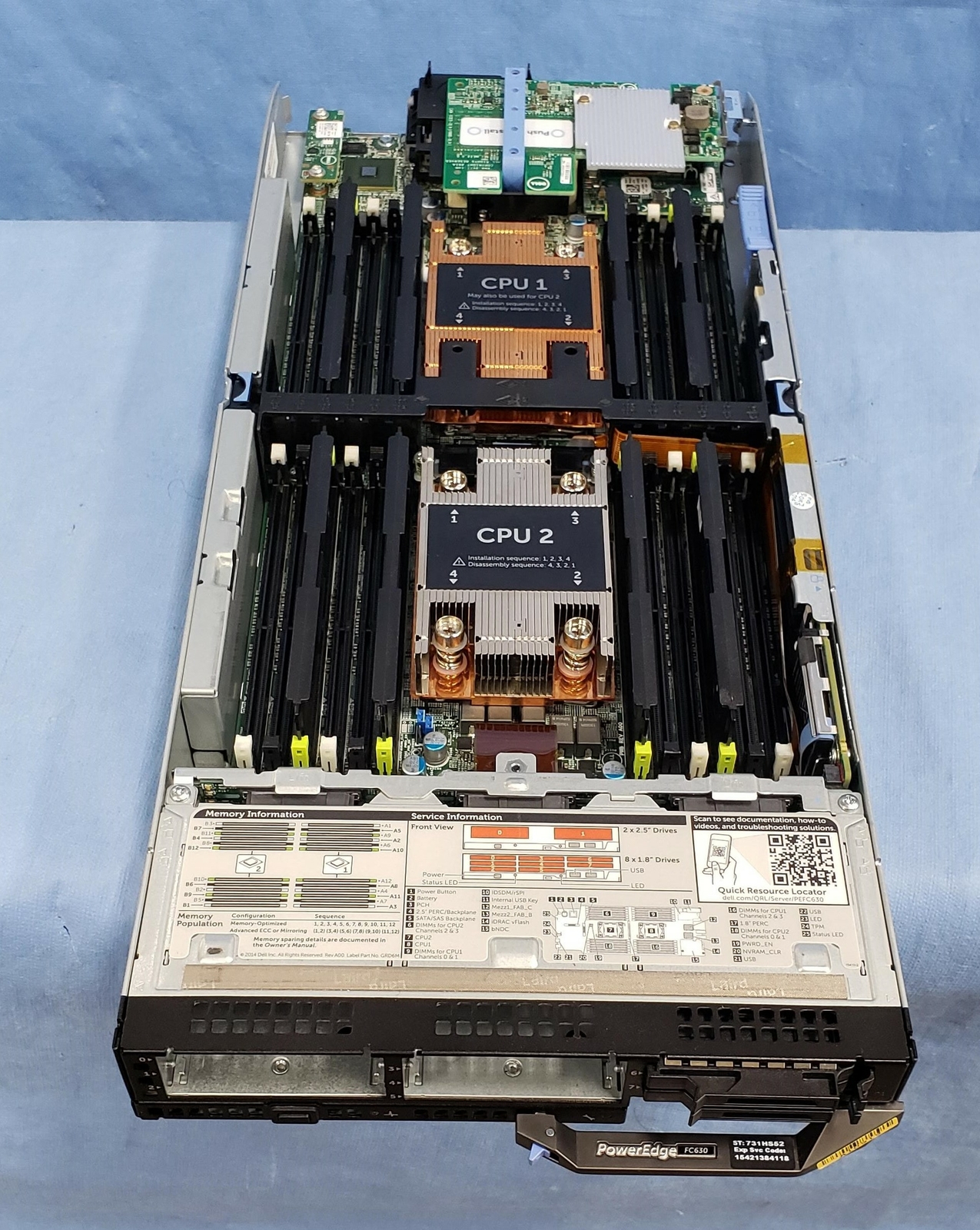 Dell PowerEdge FC630 8x 1.8” Blade Server 2x 10-Core E5-2660v3 384GB ...